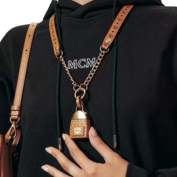 MCM | Jewelry | New Mcm Brown Leather Necklace With Perfume Charm ...